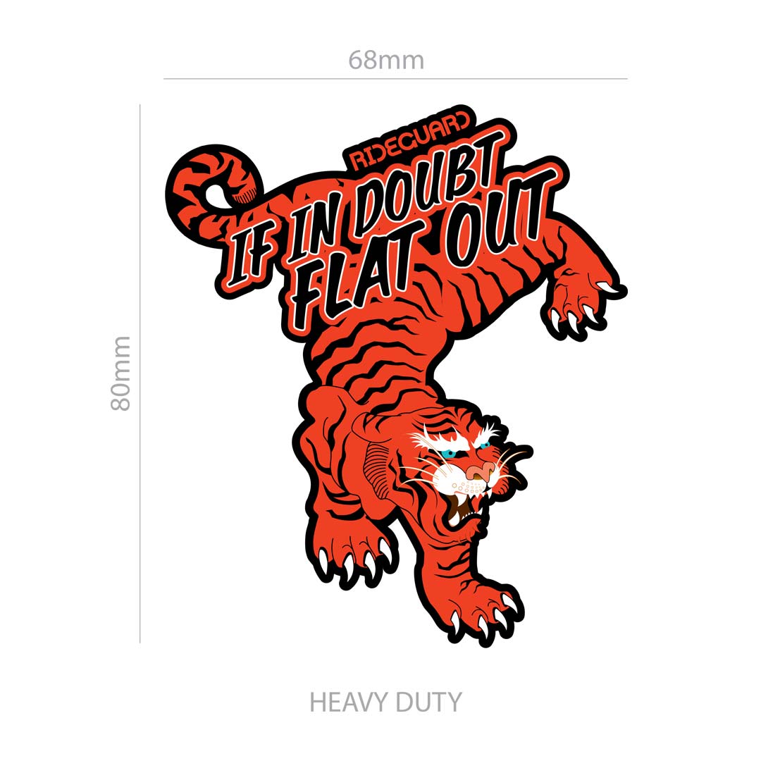 RideGuard If In Doubt Flat Out - Bike Sticker